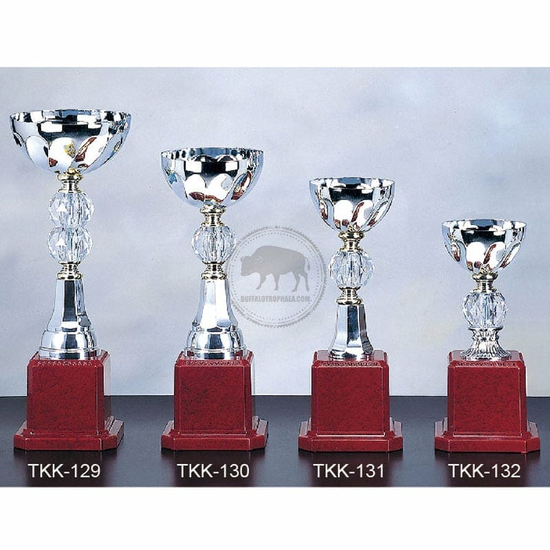 Single-Post Open-Top Trophies 129 - Buffalo Trophaea